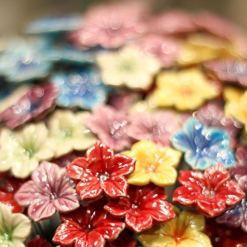 Ceramic Garden Flowers - Etsy