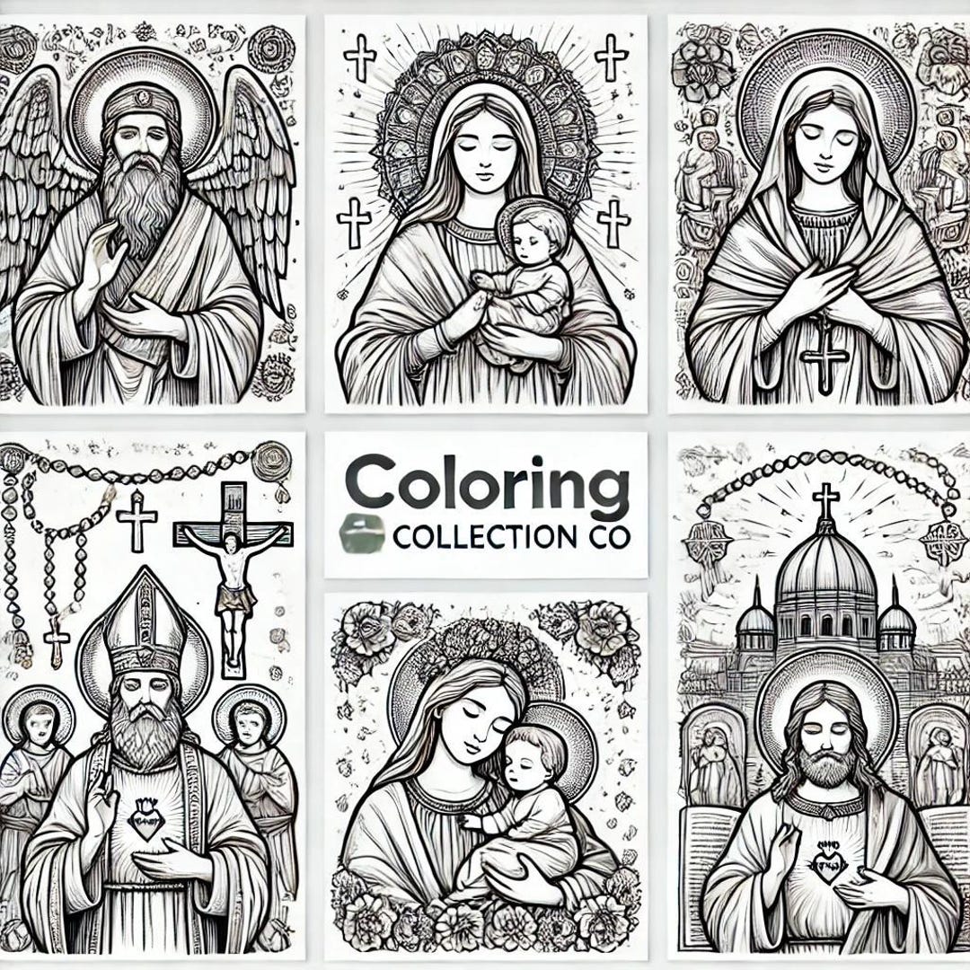Catholic Coloring Book: Saints - Etsy