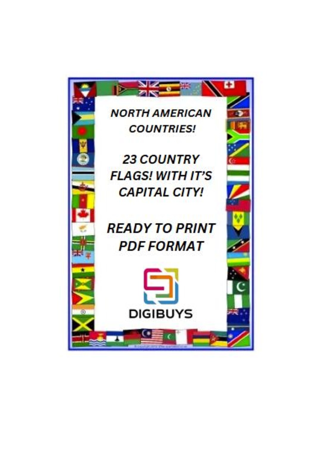 North American Country Flags Coloring Book for KIDS 23 Countries - Etsy