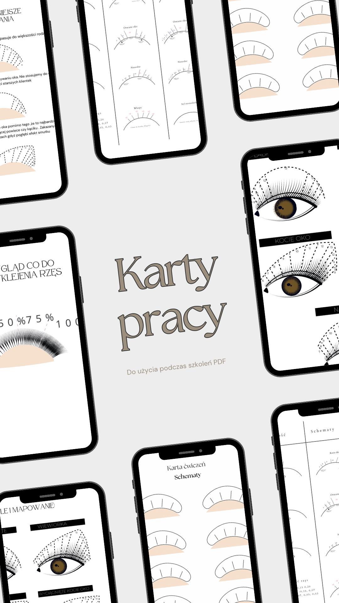 Eyelash Styling Worksheets - Etsy