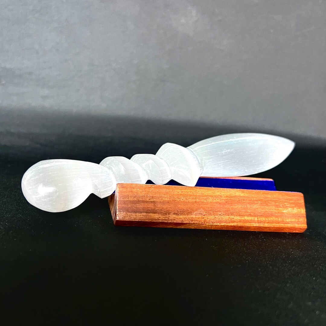 Selenite Crystal Dagger, Carved Selenite Knife, Moroccan Crystal ...