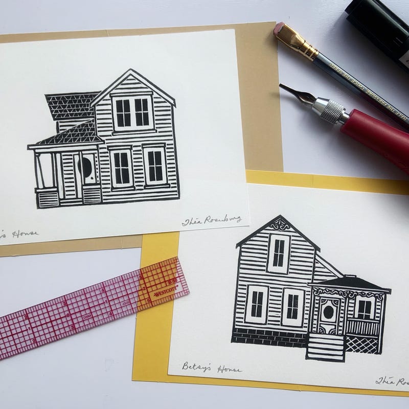 Lithograph Block Prints - Etsy