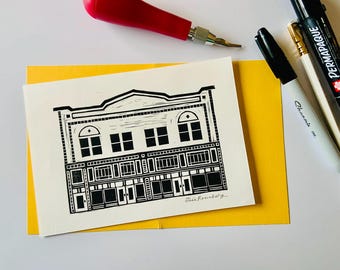 Pickford Film Center Linocut Print: Bellingham WA Art (5x7), Countryman ...