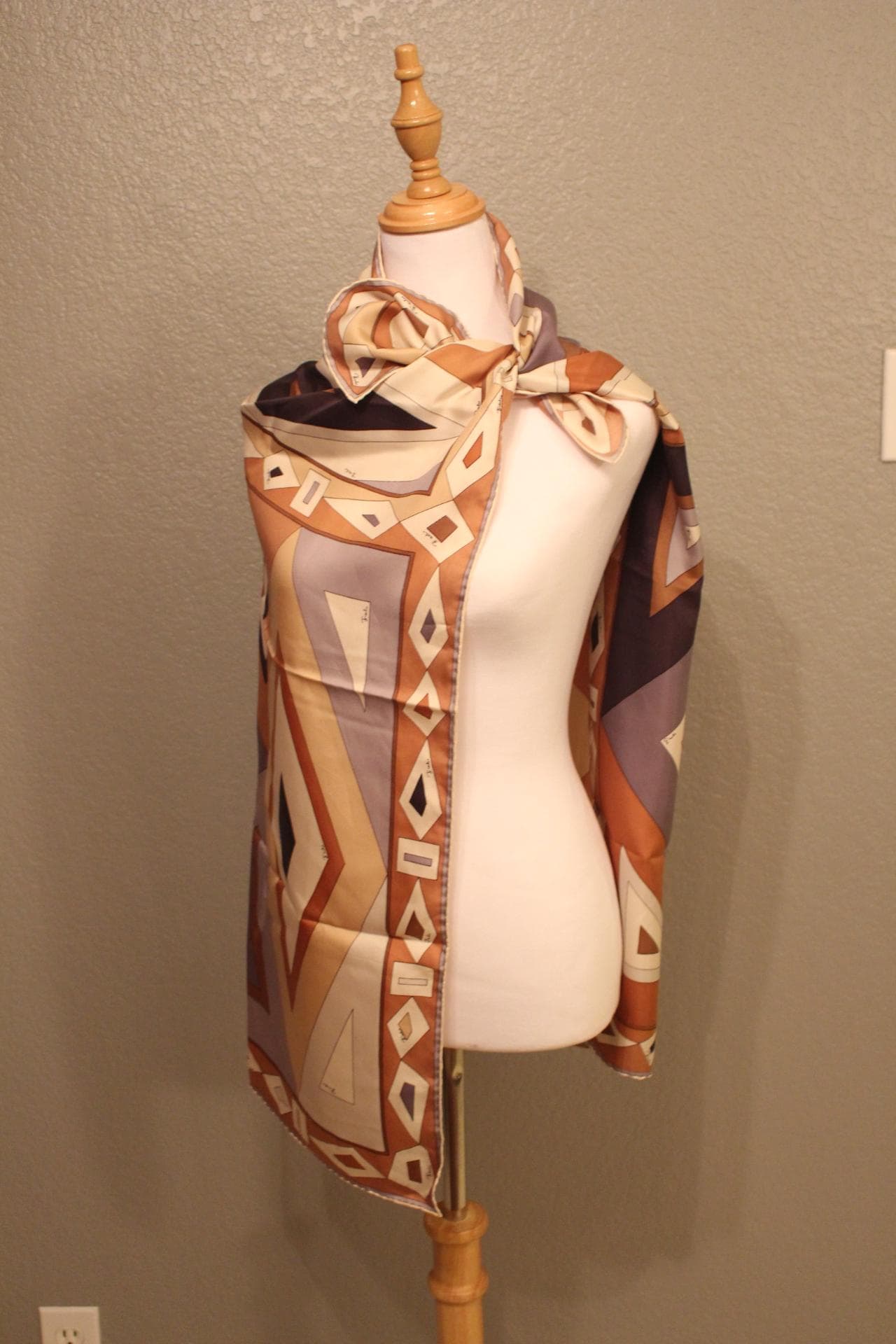Vintage Pucci Designer Patterned, 100% Rare Silk Scarf, Can Be Worn May ...