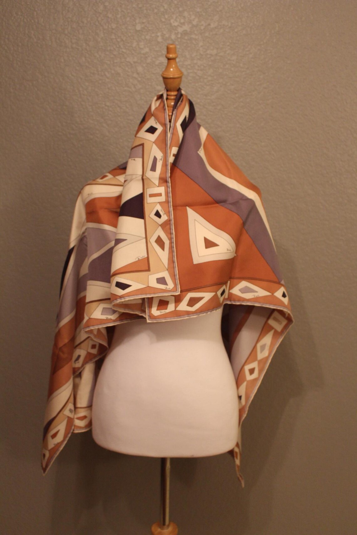 Vintage Pucci Designer Patterned, 100% Rare Silk Scarf, Can Be Worn May ...