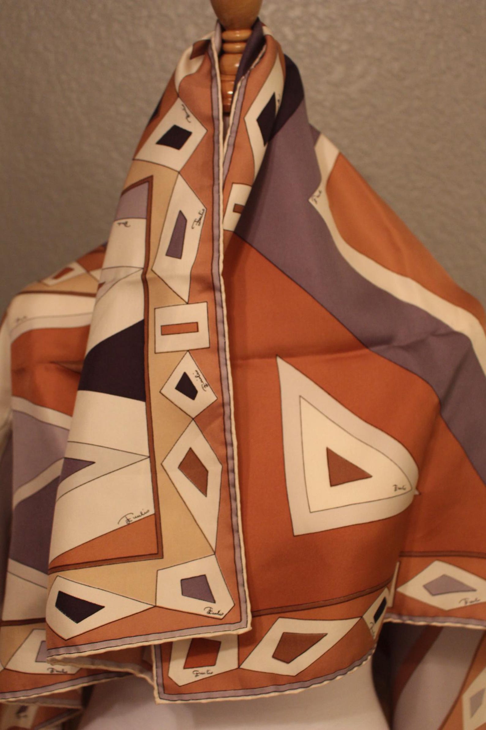Vintage Pucci Designer Patterned, 100% Rare Silk Scarf, Can Be Worn May ...