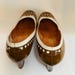 Vintage Brown Off-white Leather Spectator Pump, Women's Size 6.5 ...