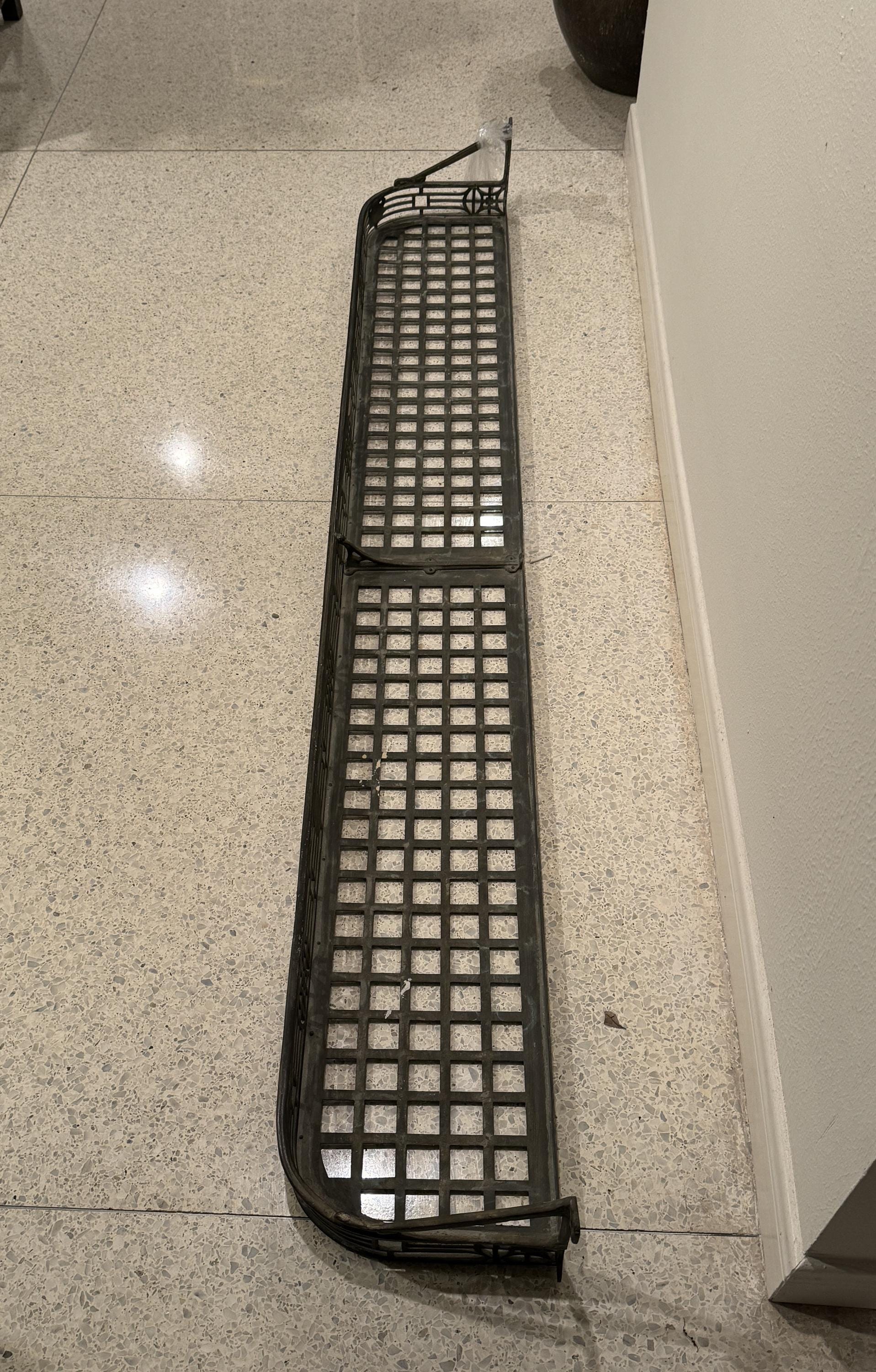 Vintage Railway Train Luggage Rack Shelving Brass: Length 65 X Width 9 ...