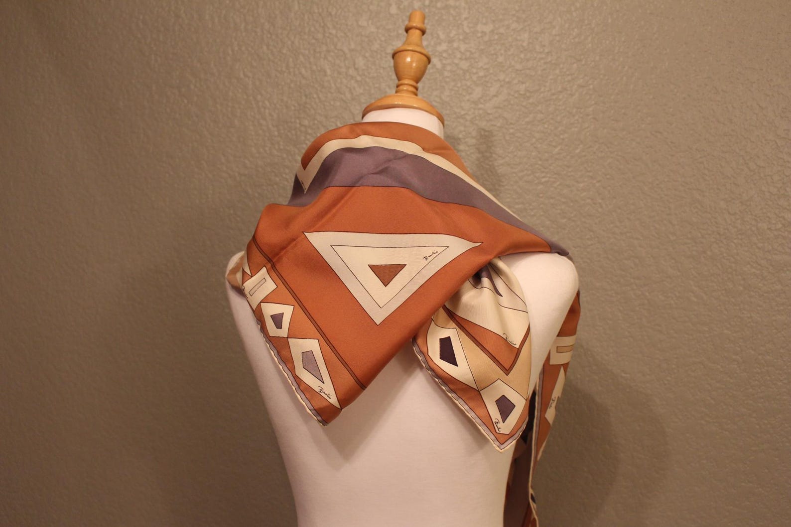 Vintage Pucci Designer Patterned, 100% Rare Silk Scarf, Can Be Worn May ...