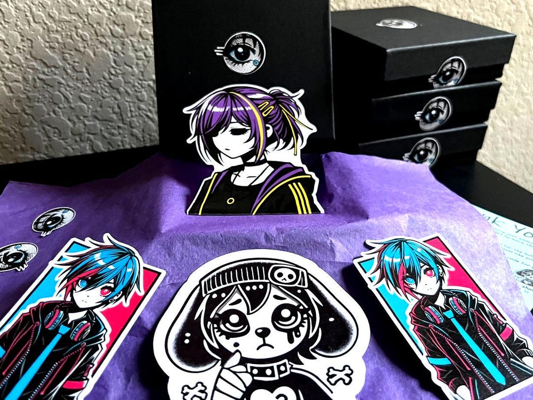 Moody Alt Sticker Pack - Goth Emo Aesthetic - 4 Vinyl Waterproof ...