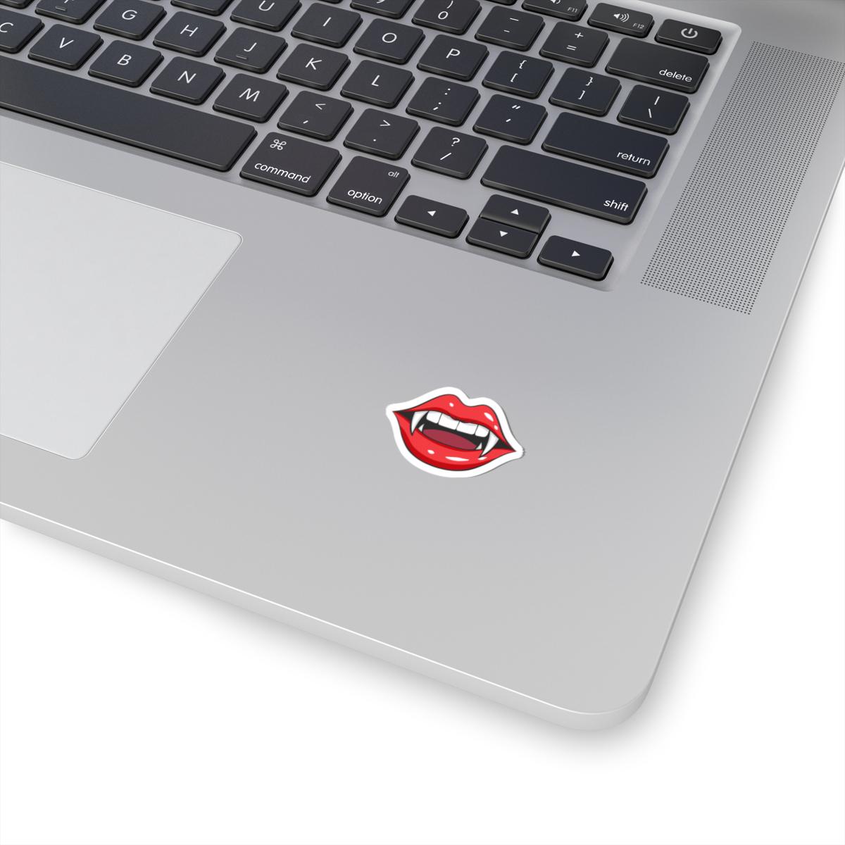 Red Vampire Lips Sticker Clipart Fangs Mouth Graphic for DTG on ...