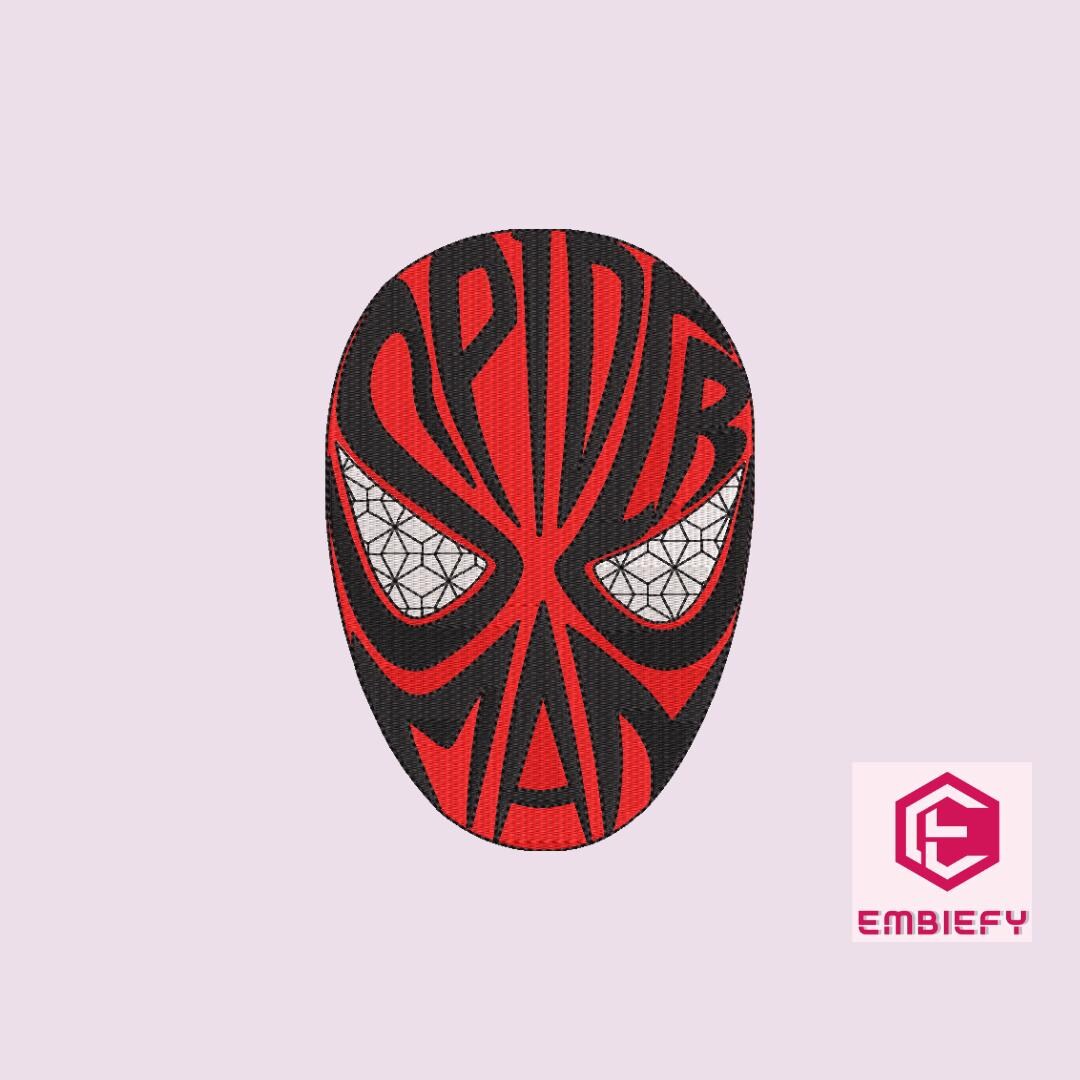 Spiderman Face Embroidery Design: Superhero Pattern (digital Download ...