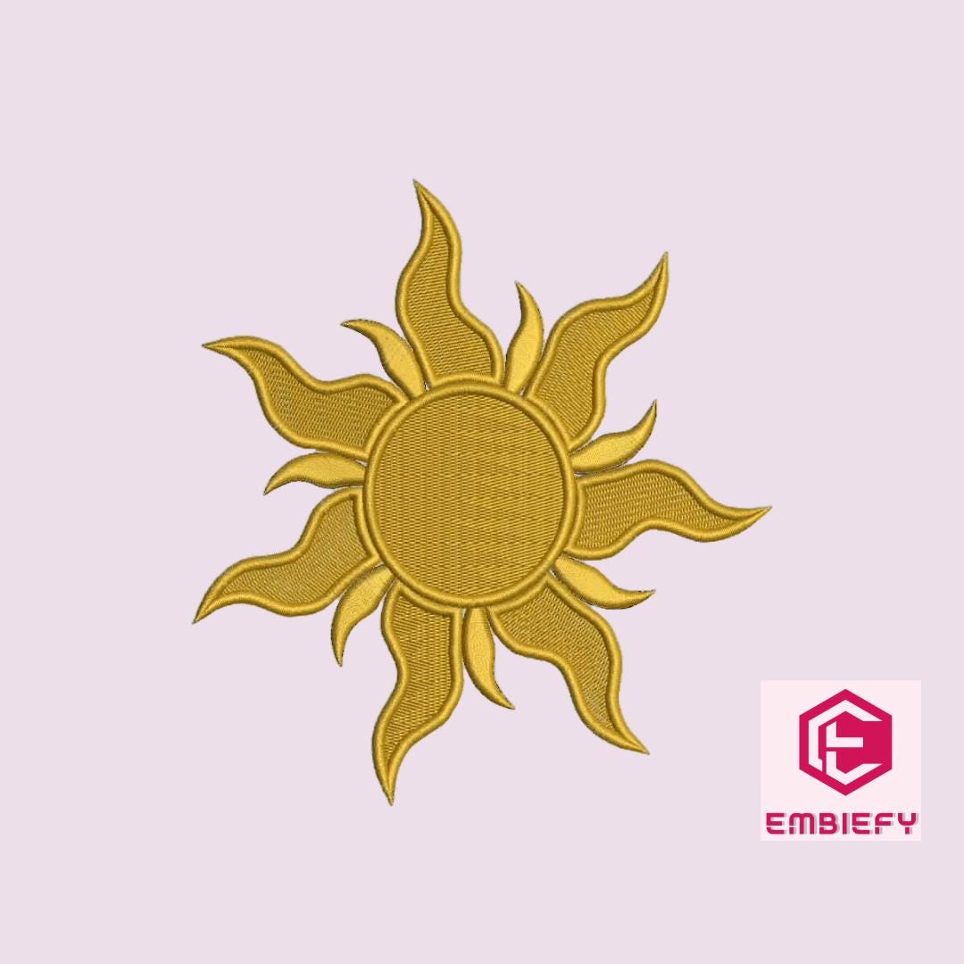 Sun Embroidery Design, Sun Embroidery Machine Files, Summer Embroidery ...