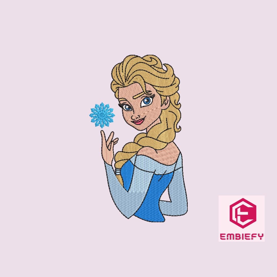 Princess Elsa Embroidery Design: Birthday Girl Machine File (digital ...