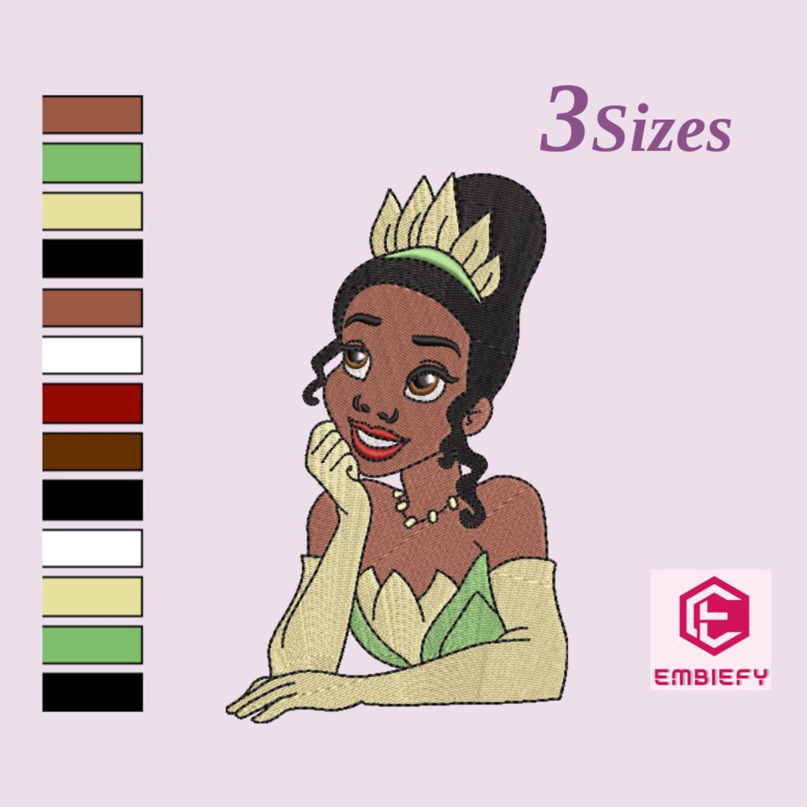 Princess Tiana Embroidery Design, Tiana Embroidery Design Files ...