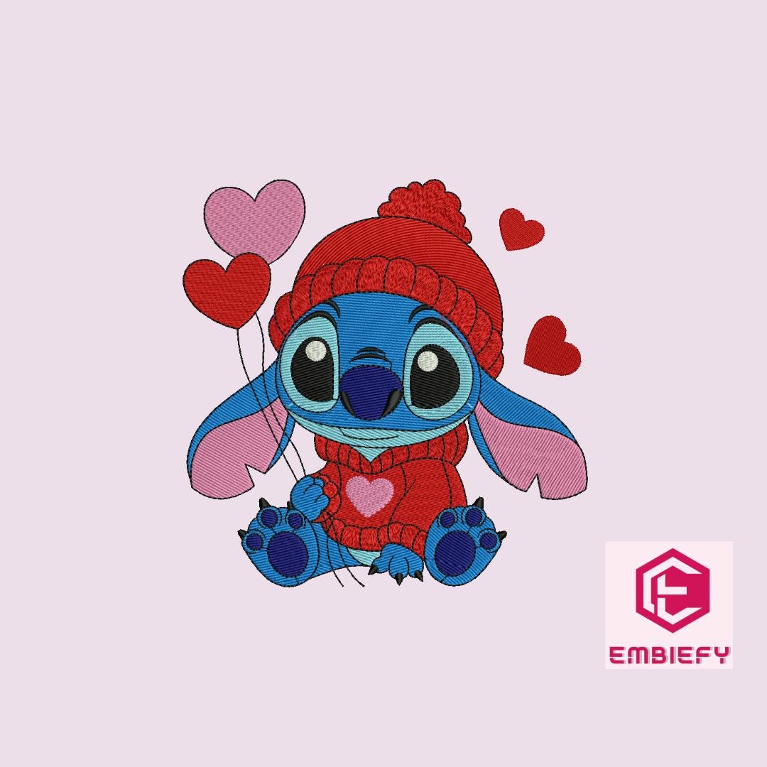 Valentine Alien Embroidery Design, Love Heart Cartoon (DST PES File) - Etsy