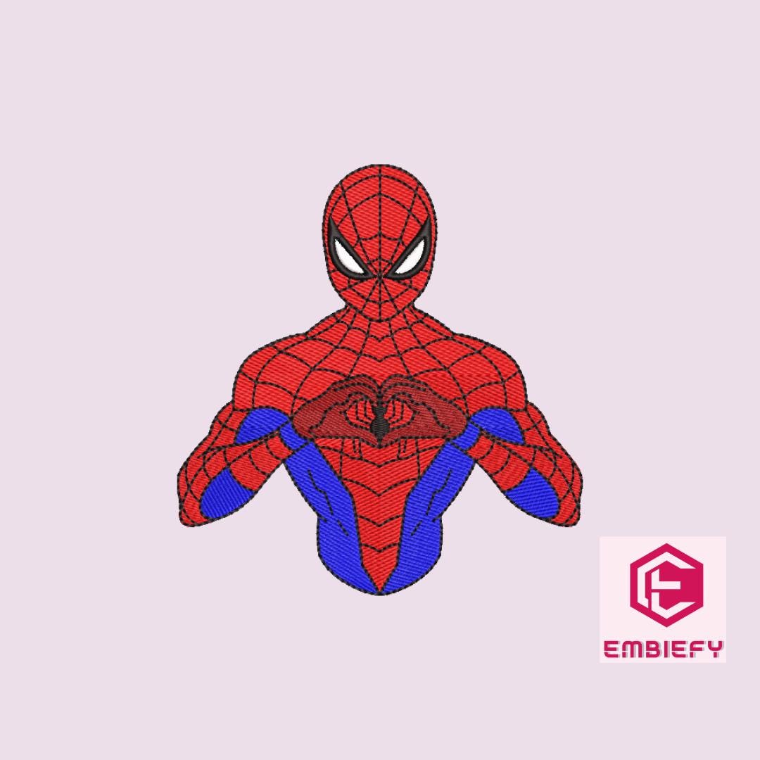 Spiderman Embroidery Design, Superhero Embroidery Design, Spiderman ...