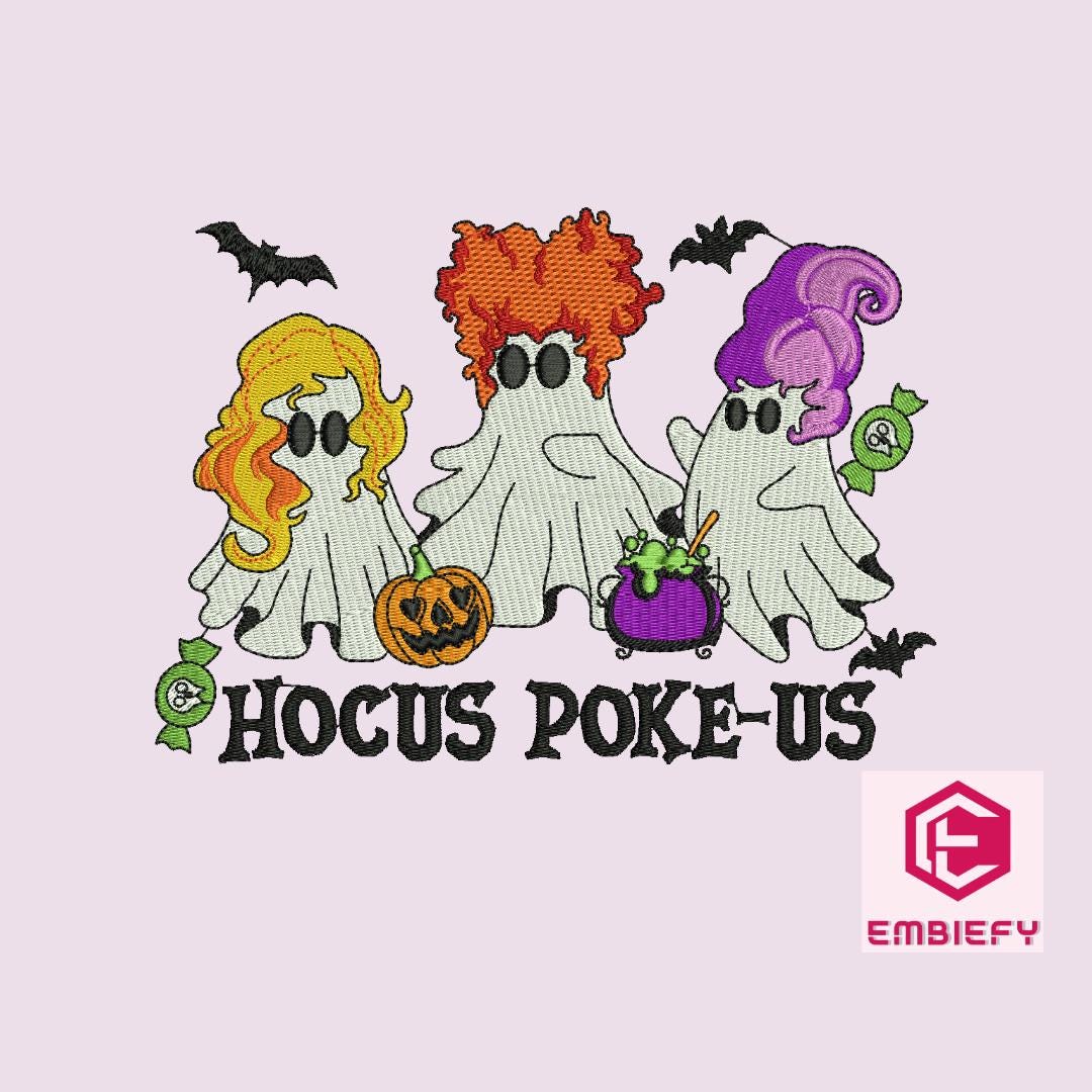 Hocus Pocus Ghost Embroidery Design: Halloween Witches (instant ...