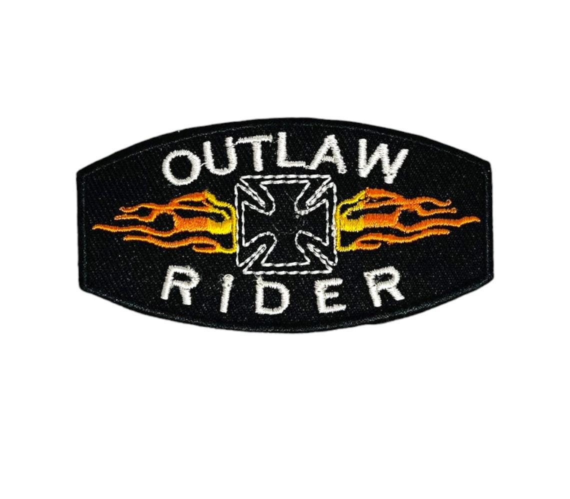Chopper Cross Fire Flame Biker Rocker Outlaw Riders Cross Skull Flame ...