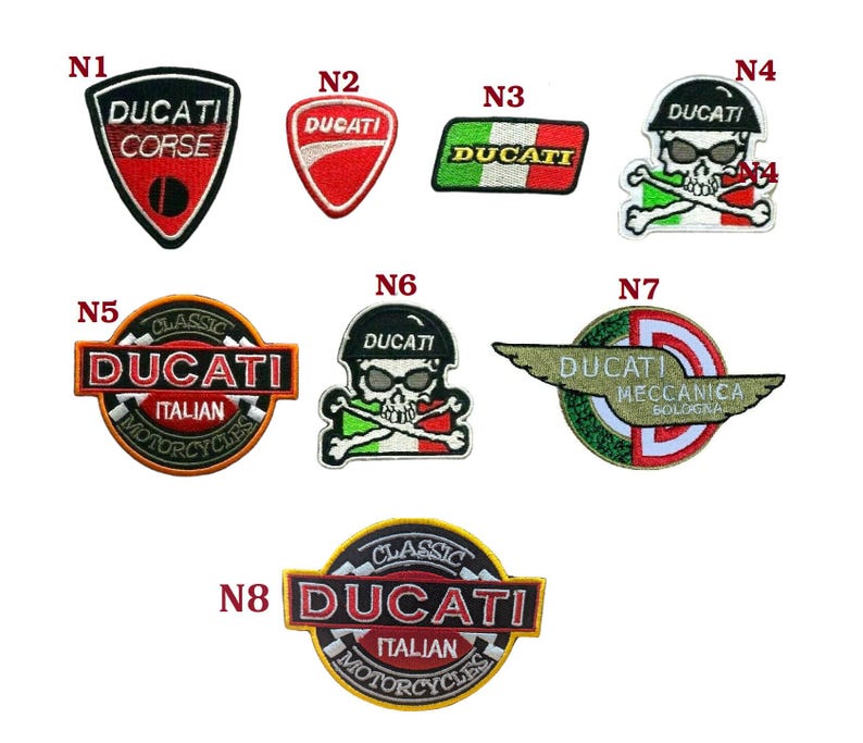 Ducati Bike Sports Motorsports Embroidered Iron on Sew on Patch Badge New Sports T-shirt Jacket ...