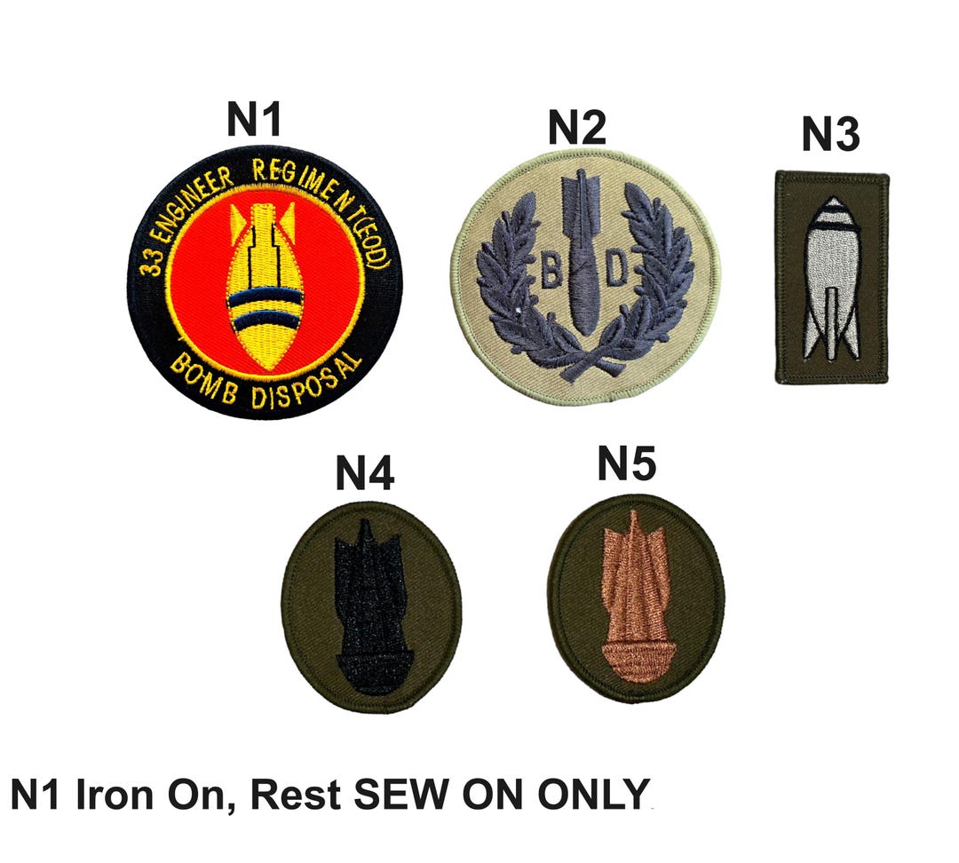 EOD 33 Engineer Regiment RAF Bomb Disposal Branch British Royal Air Force Army Military Iron Sew ...