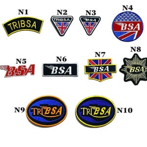 BSA Tribsa オートバイ バイク バイカー パッチ アイロン接着 縫い付け ジャケット ジーンズ レザー ショルダー ベスト ロッカー ...