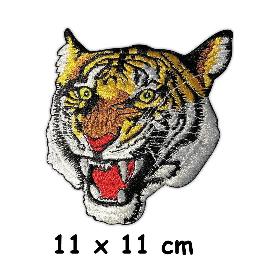 Roaring Tiger Fierce Cool Scary Animal Rockers Embroidered Iron Sew on ...