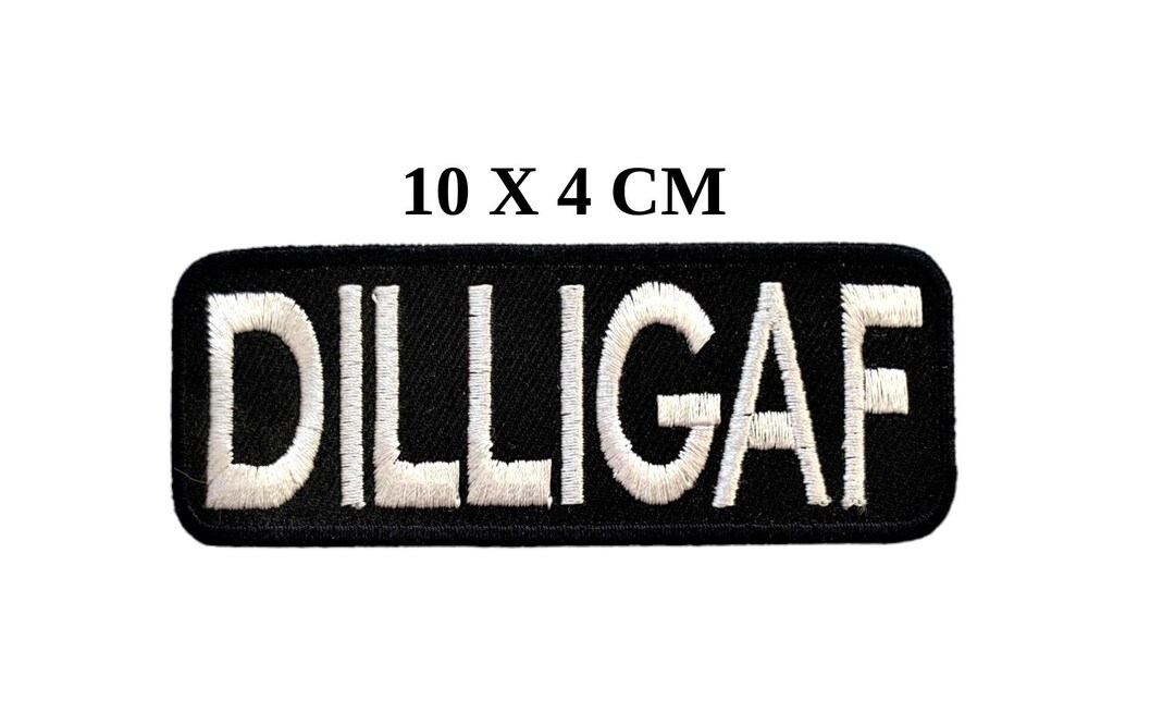 Dilligaf Biker Bike Motorcycle Embroidered Iron or Sew on Patch badge ...