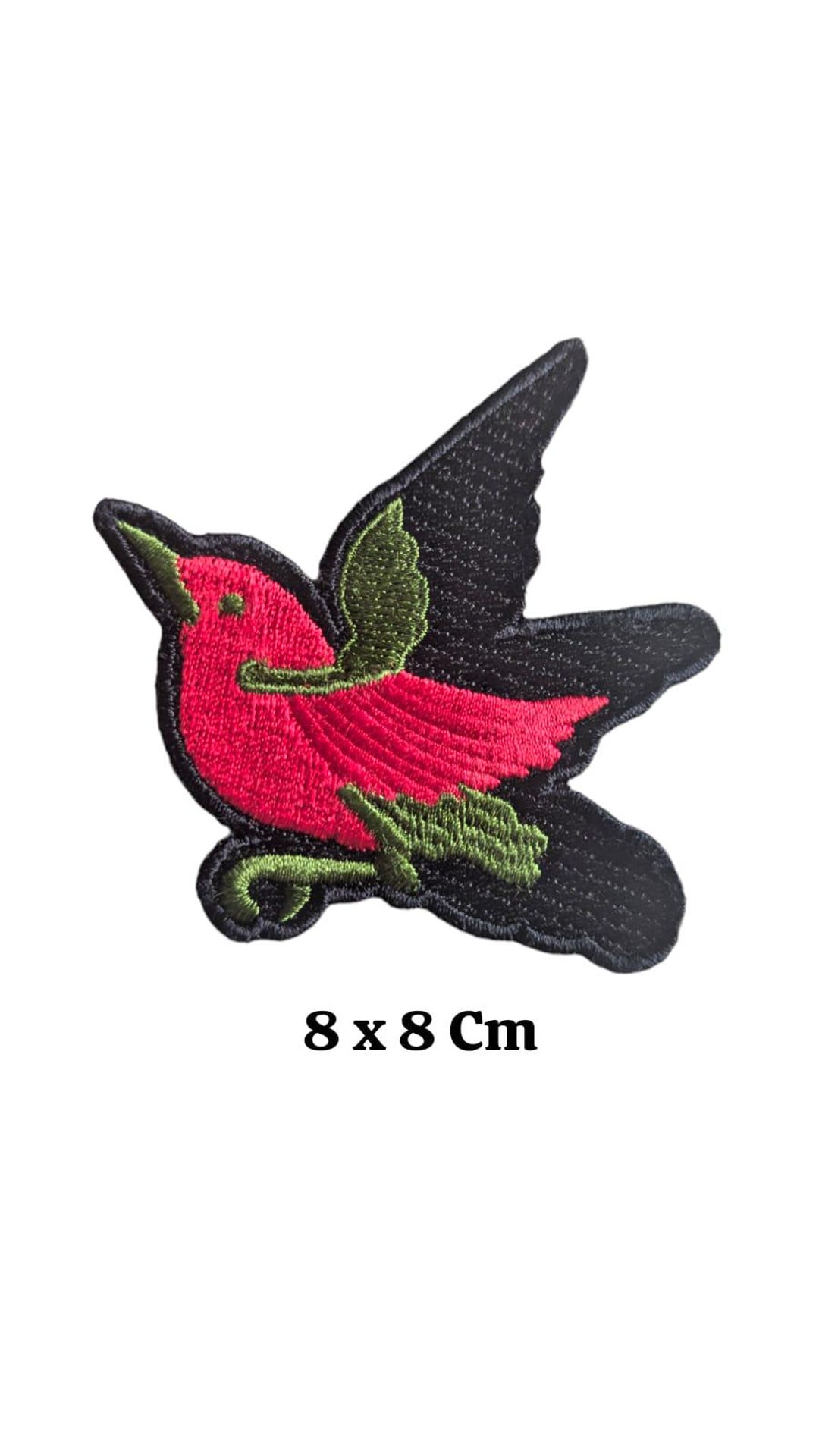 Humming Bird Red Sparrow Cute Cool Trendy Iron Sew on Patch Jacket ...