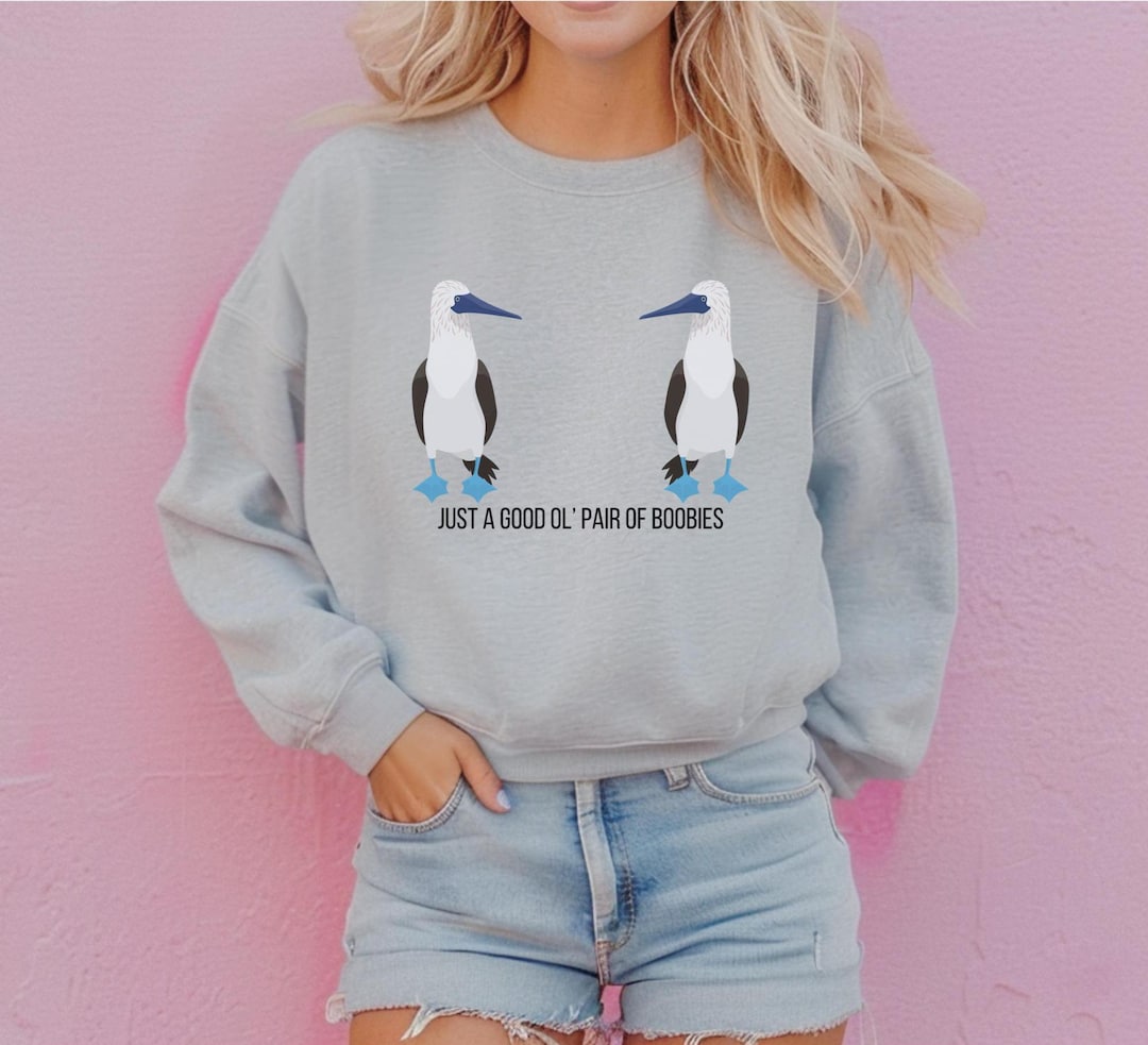 Boobie Bird Sweater, Booby Bird Shirt, Funny Meme Crewneck, Trendy ...
