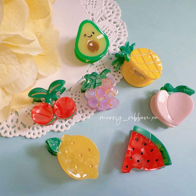 Fruit Hair Clips - Etsy