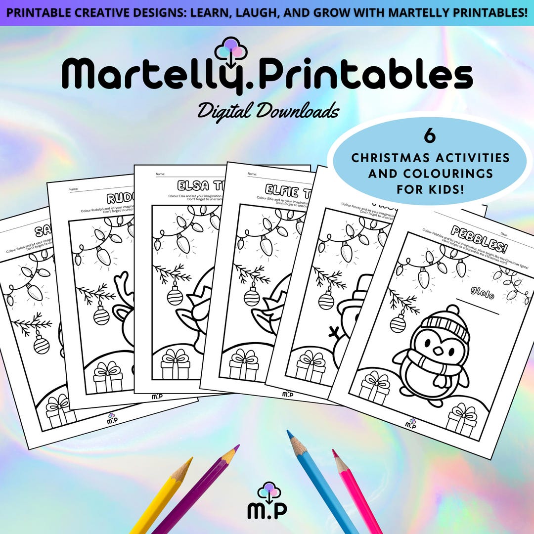 Christmas Coloring Pages & Word Scrambles: 6 Kids' Holiday Activities ...