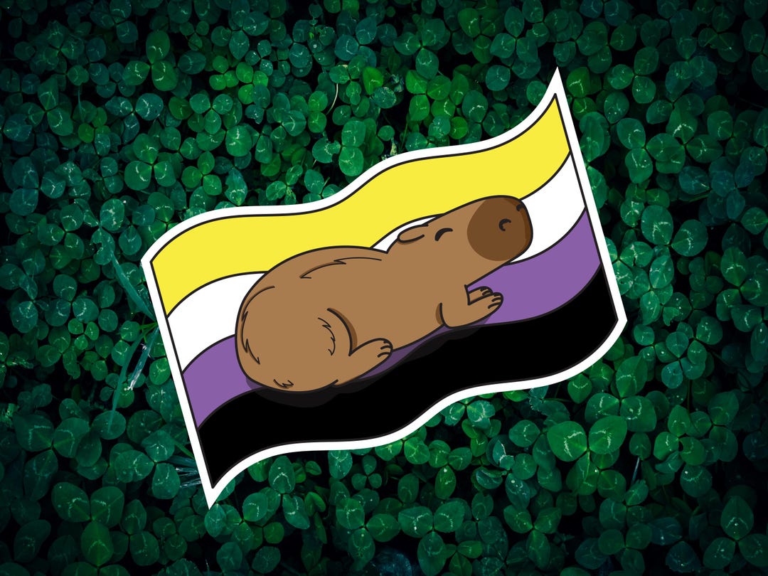 Capybara Pride Flag Stickers: Waterproof Vinyl Decals - Etsy