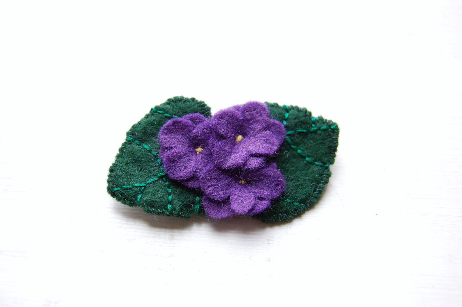 Violets A Hand Made Felt Brooch - Etsy