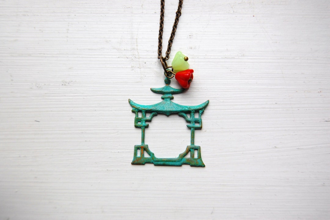 Long Necklace - the Pagoda - Etsy