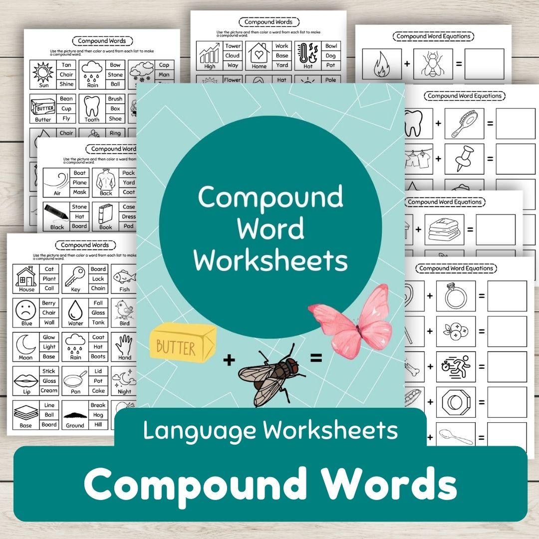 Compound Words Worksheets- No-prep, Print-and-go, for Homeschool ...