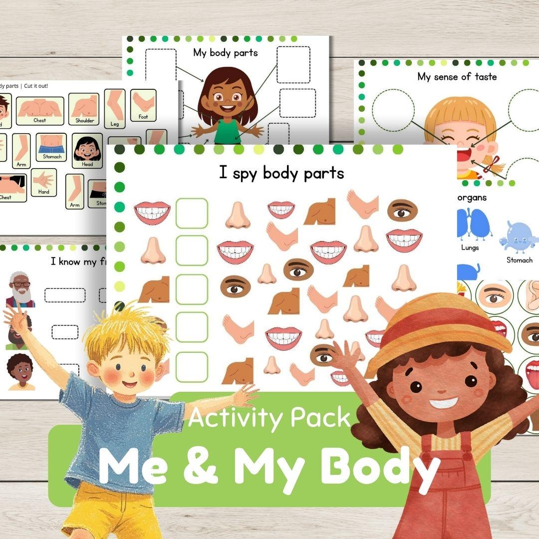 Human Anatomy Busy Book for Toddlers My Body Learning Binder for ...