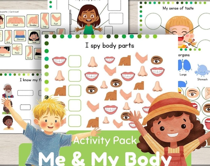 Body Parts Matching Activity for Kids – Human Anatomy Preschool ...