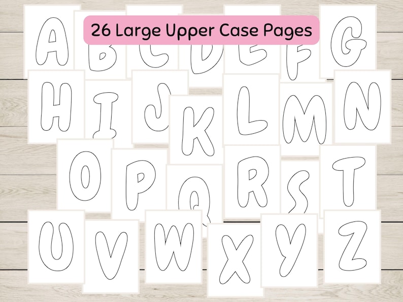 Printable Bubble Letters and Numbers for Kids Crafts, Large Alphabet ...
