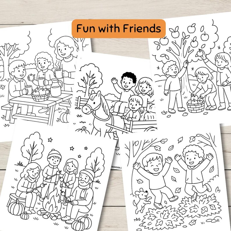 Cozy Autumn Coloring Pages Aesthetic October Coloring Book Cute Fall ...