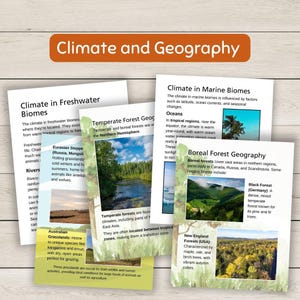 Biomes Unit Study Worksheets, Activities, With Geography and Climate ...