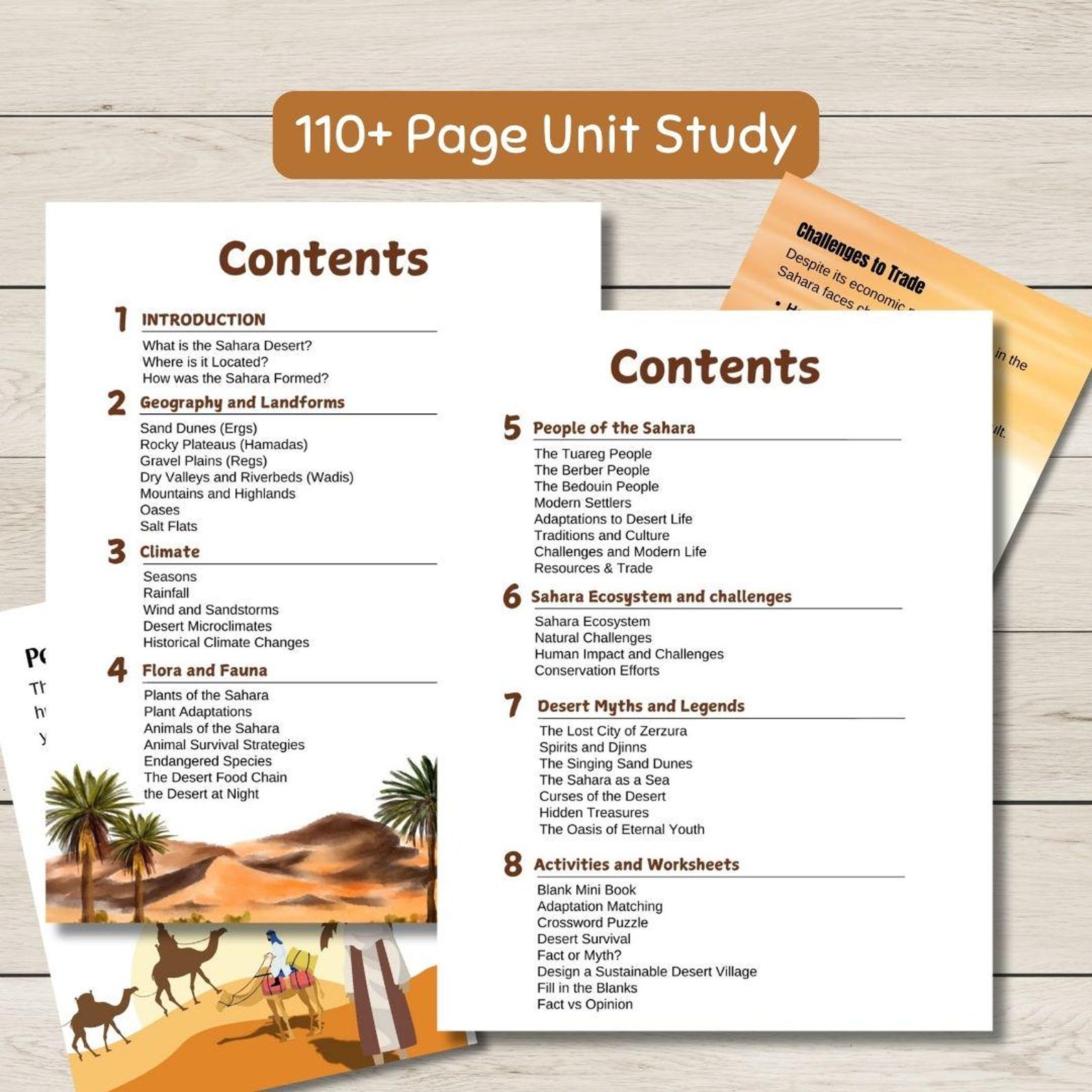 Sahara Desert Unit Study- Explore This Desert Biome's Geography ...