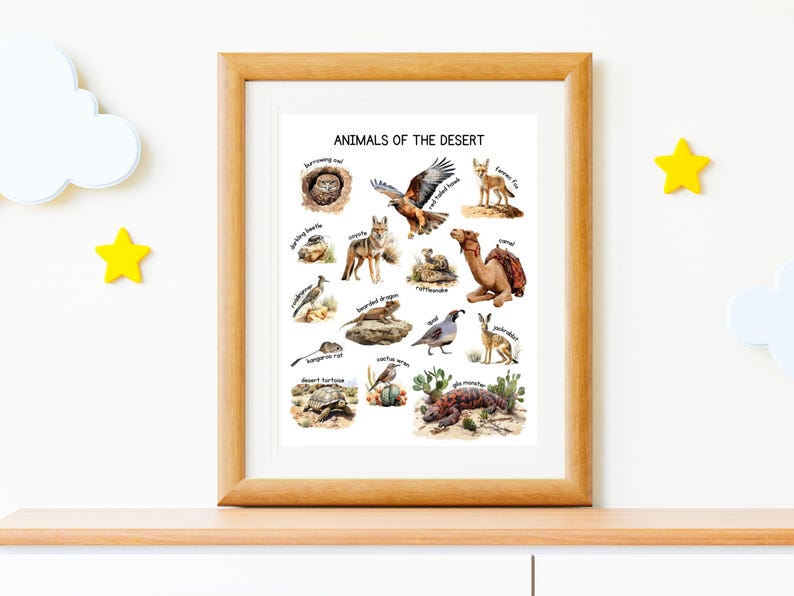 Desert Animals and Desert Plants Educational Poster Set, Homeschool ...