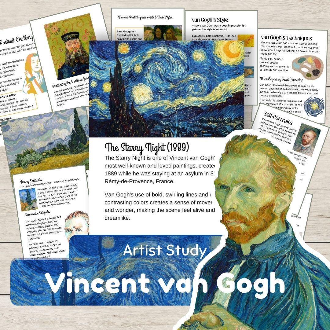 Famous Artist Study: Vincent Van Gogh- Post-impressionism Art History ...