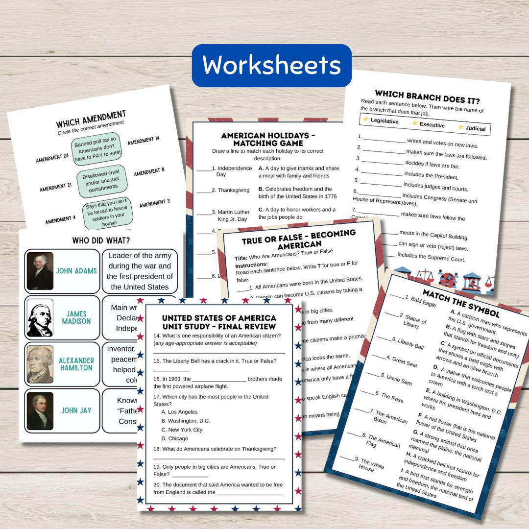 USA Unit Study Intro to History Geography Government Landmarks ...