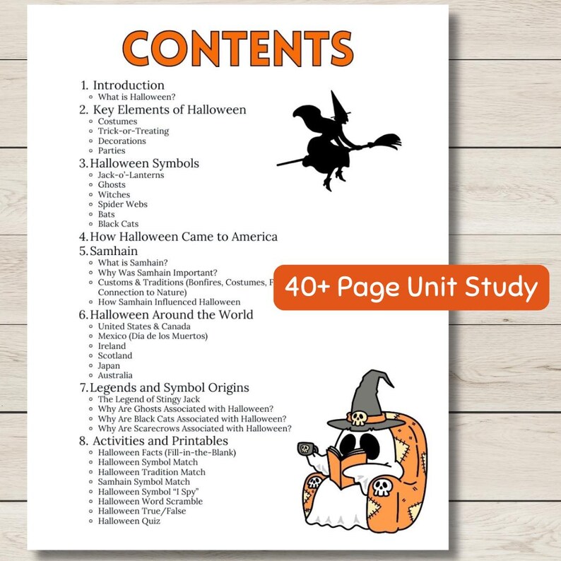 Halloween Unit Study Comprehension Worksheets Halloween Around the ...