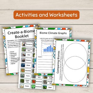 Biomes Unit Study Worksheets, Activities, With Geography and Climate ...
