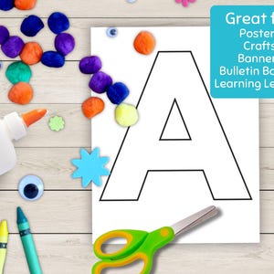 Printable Large Alphabet Block Letters and Numbers for Kids Crafts ...
