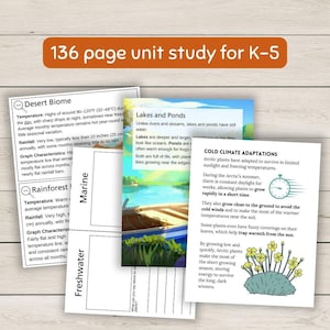 Biomes Unit Study Worksheets, Activities, With Geography and Climate ...