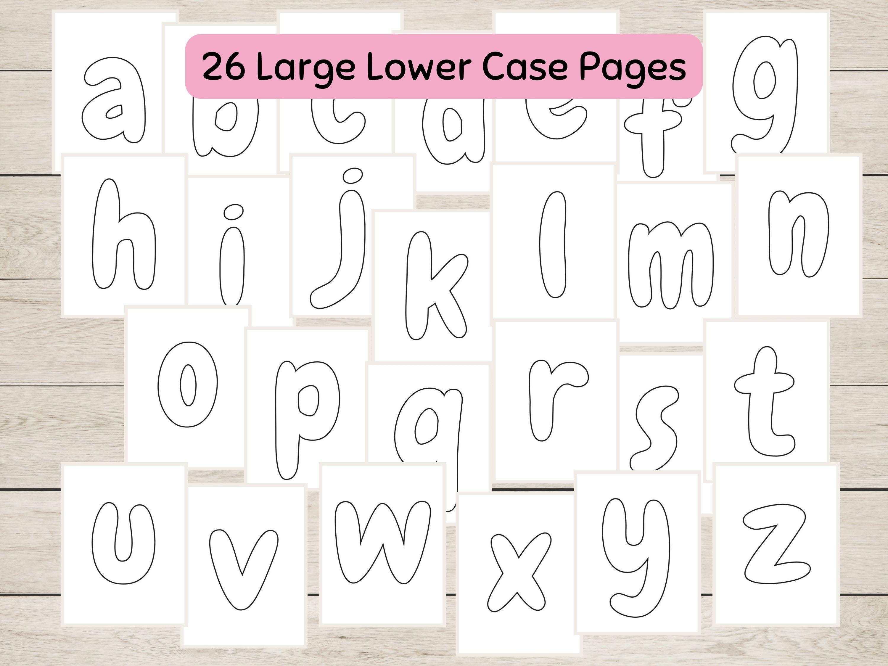 Printable Bubble Letters and Numbers for Kids Crafts, Large Alphabet ...
